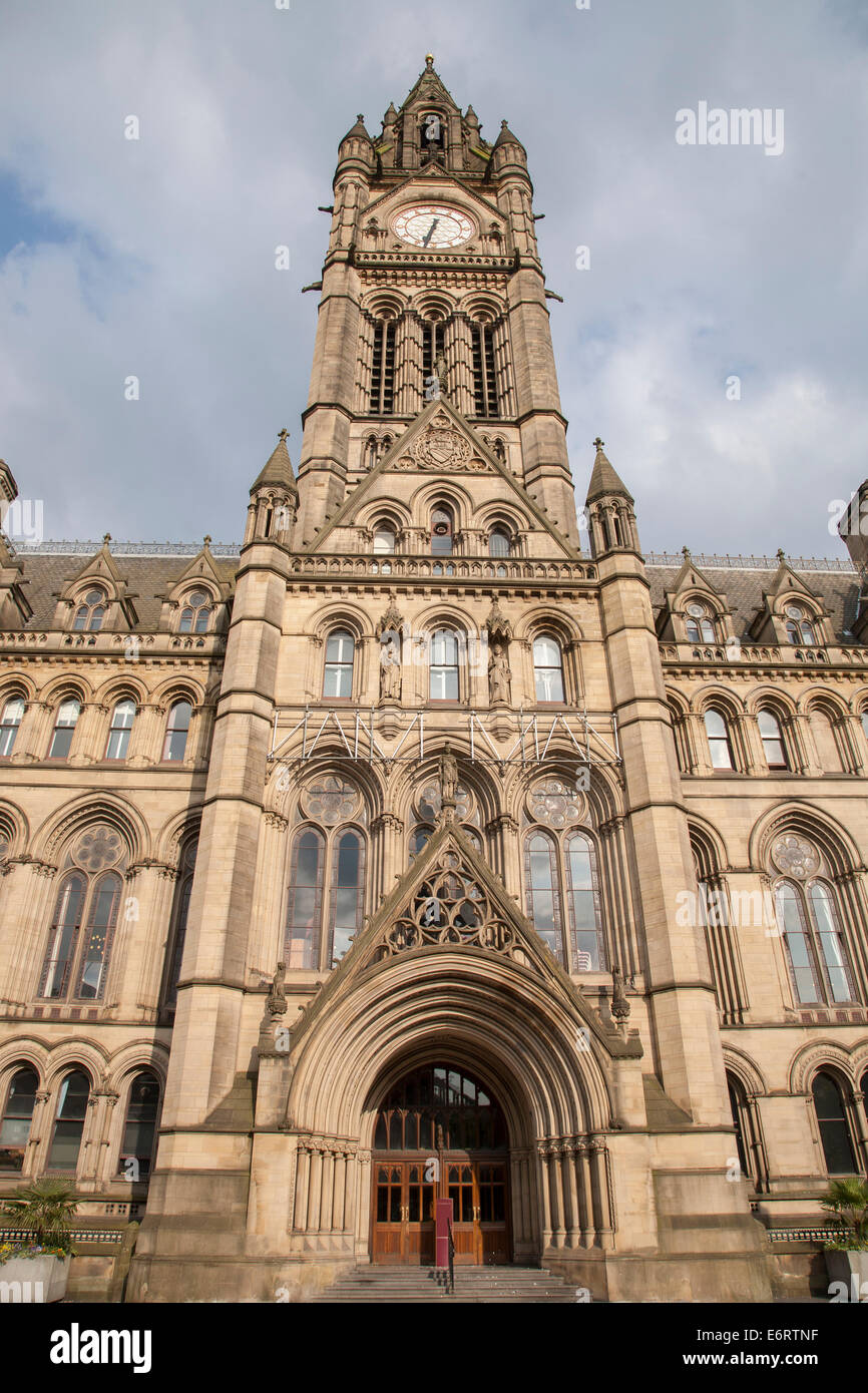 Town Hall, Manchester by Waterhouse (1877), England, UK Stock Photo - Alamy