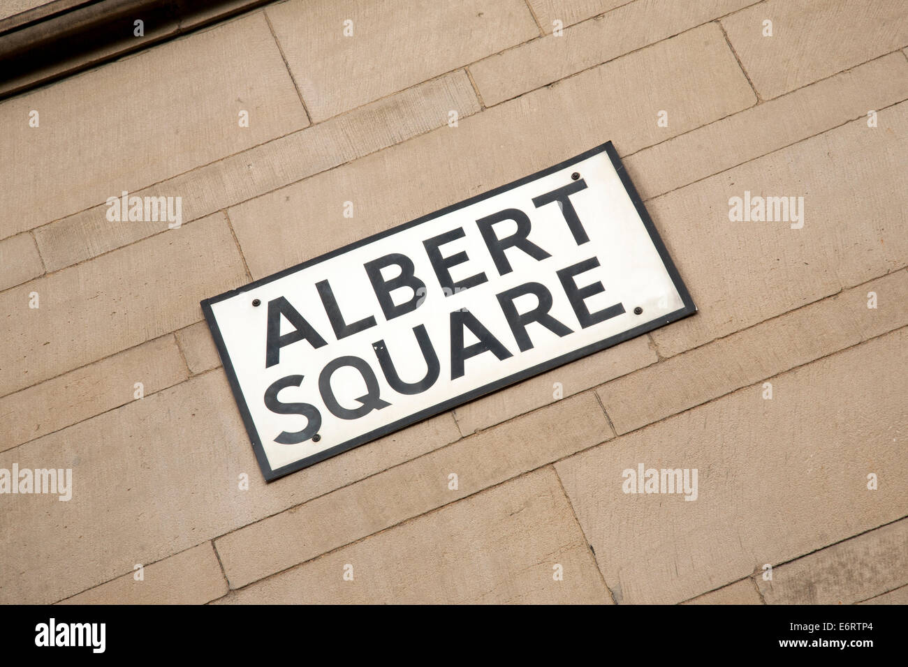 Albert Square Street Sign, Manchester, England, UK Stock Photo - Alamy