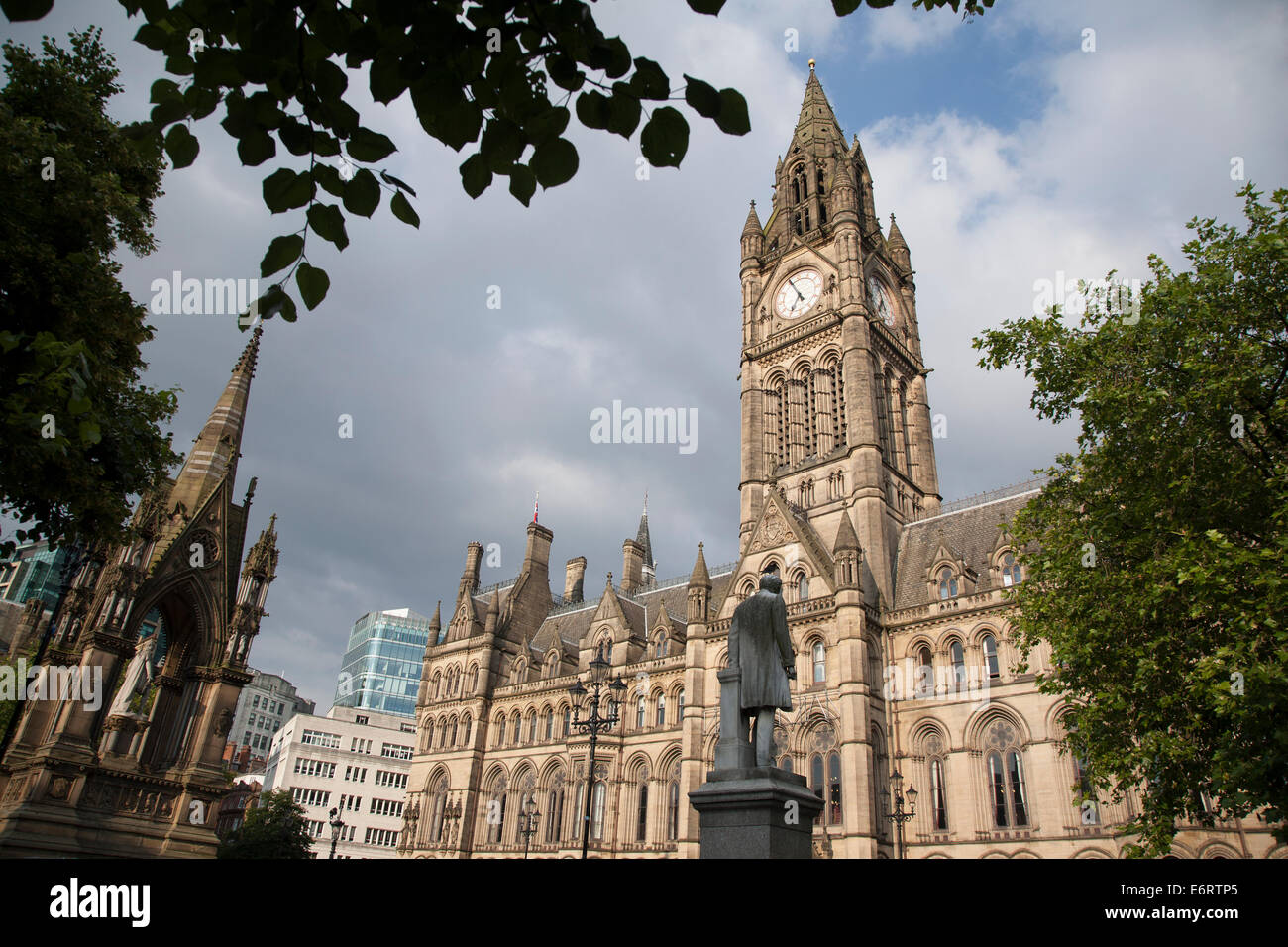 Albert Memorial by Noble (1867) and Town Hall, Albert Square ...