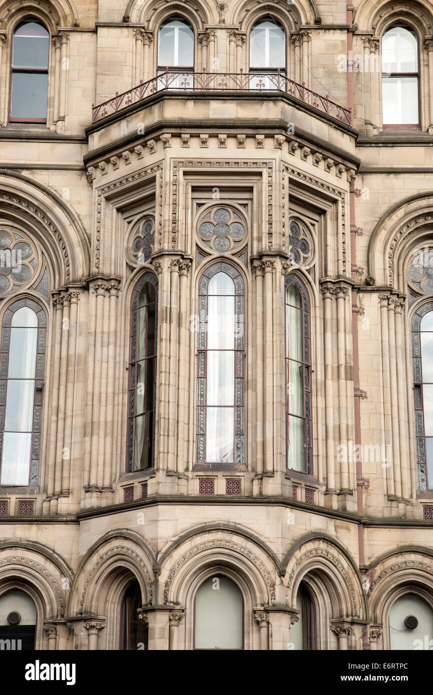 Detail on Town Hall, Manchester by Waterhouse (1877), England, UK Stock ...