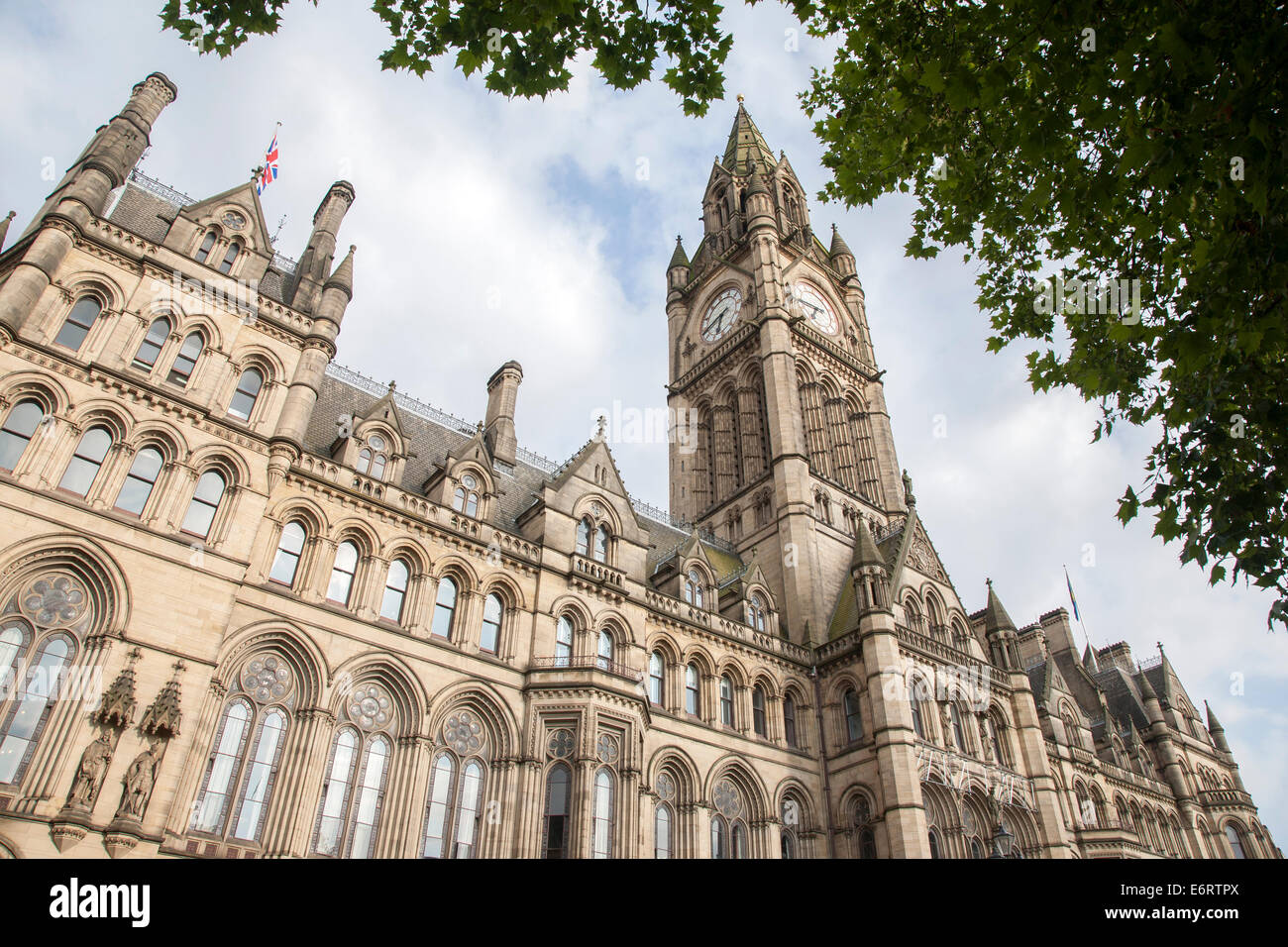 Town Hall, Manchester by Waterhouse (1877), England, UK Stock Photo - Alamy
