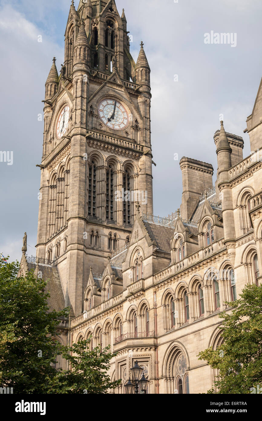 Town Hall, Manchester by Waterhouse (1877), England, UK Stock Photo - Alamy