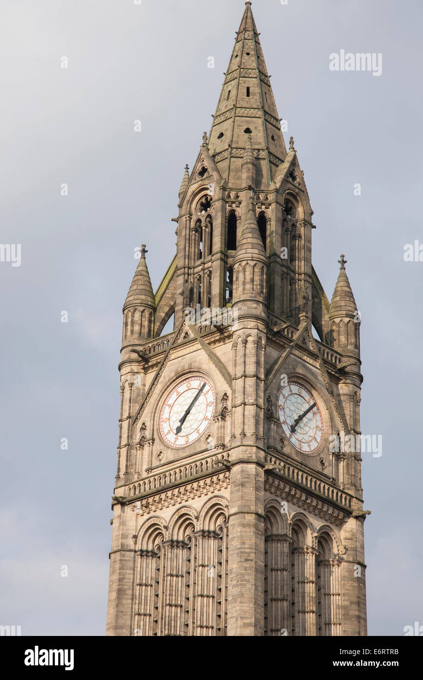Town Hall, Manchester by Waterhouse (1877), England, UK Stock Photo - Alamy