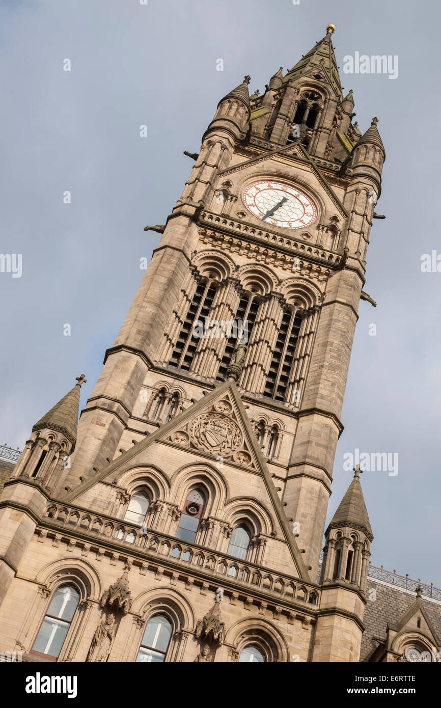 Town Hall, Manchester by Waterhouse (1877), England, UK Stock Photo - Alamy