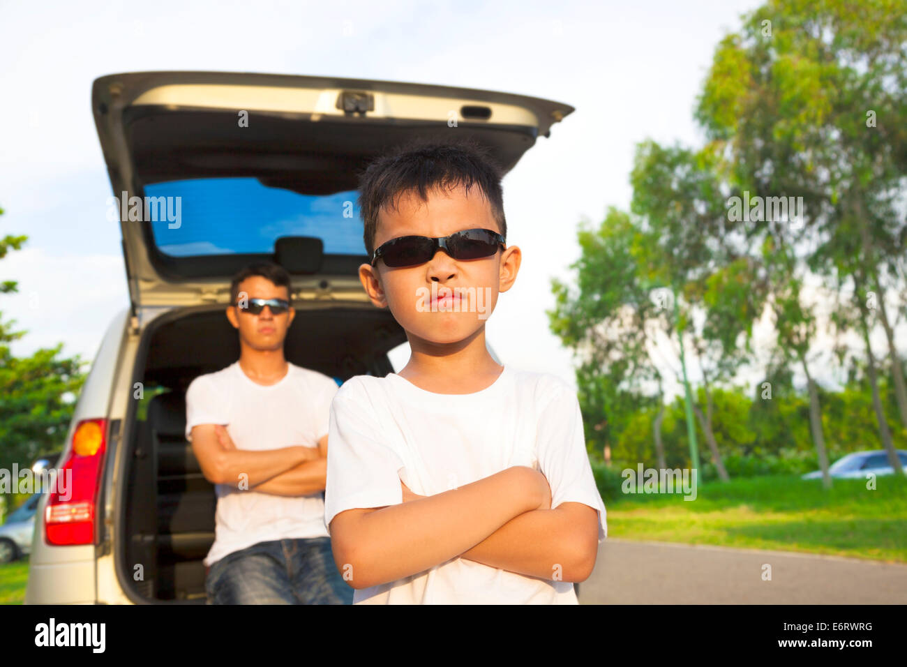Angry dad in car hi-res stock photography and images - Alamy