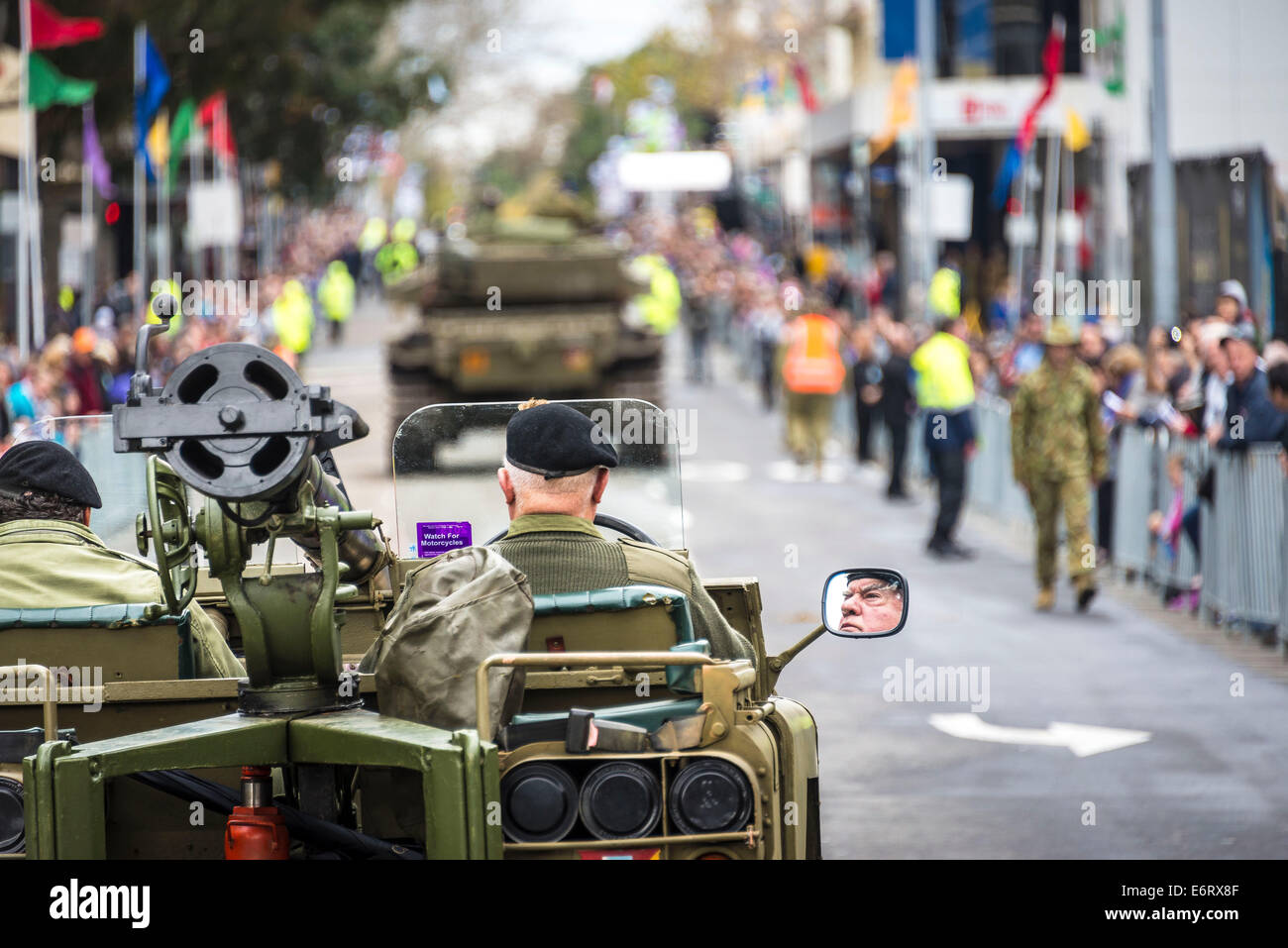 Light Cavalry Reconnaissance Land Rover follows the Centurian Mk5 ...