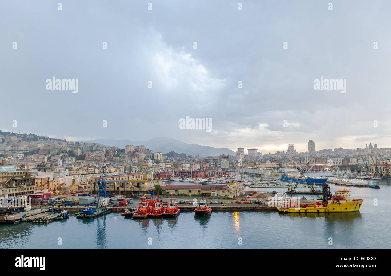 The port of Genoa, Italy Stock Photo - Alamy