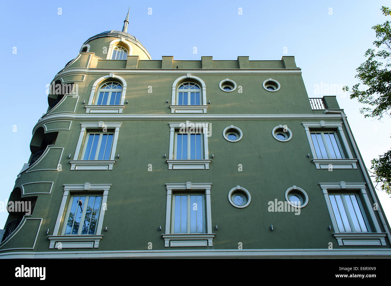 Exterior of residential building sunrise view Stock Photo - Alamy