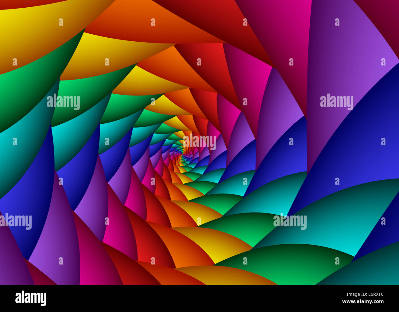 Beautiful Psychedelic Rainbow Spiral Stock Photo - Alamy