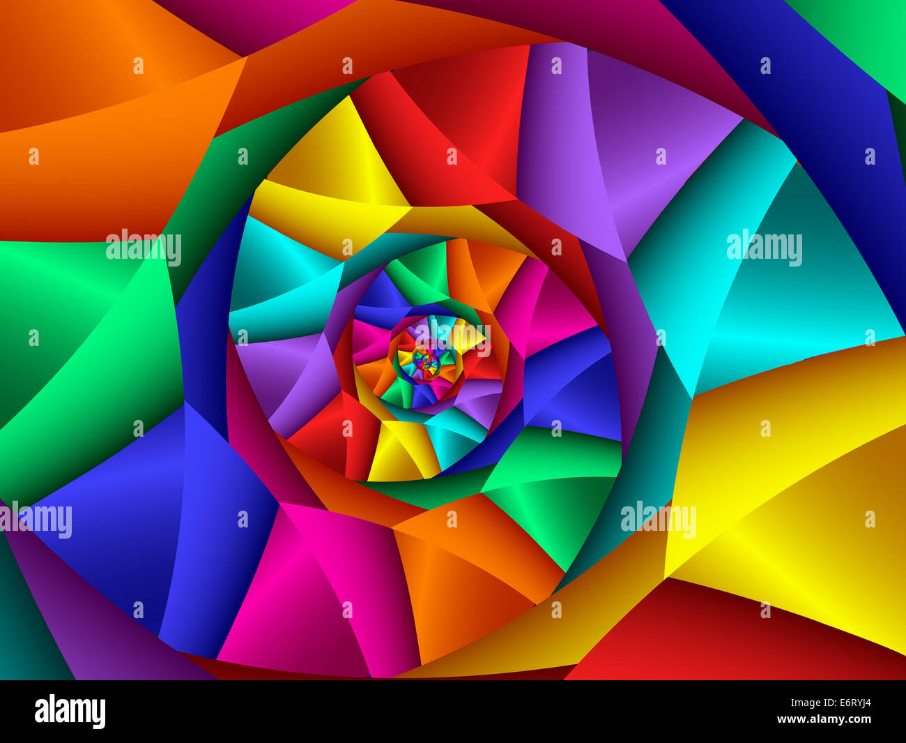 Beautiful Psychedelic Rainbow Spiral Stock Photo - Alamy