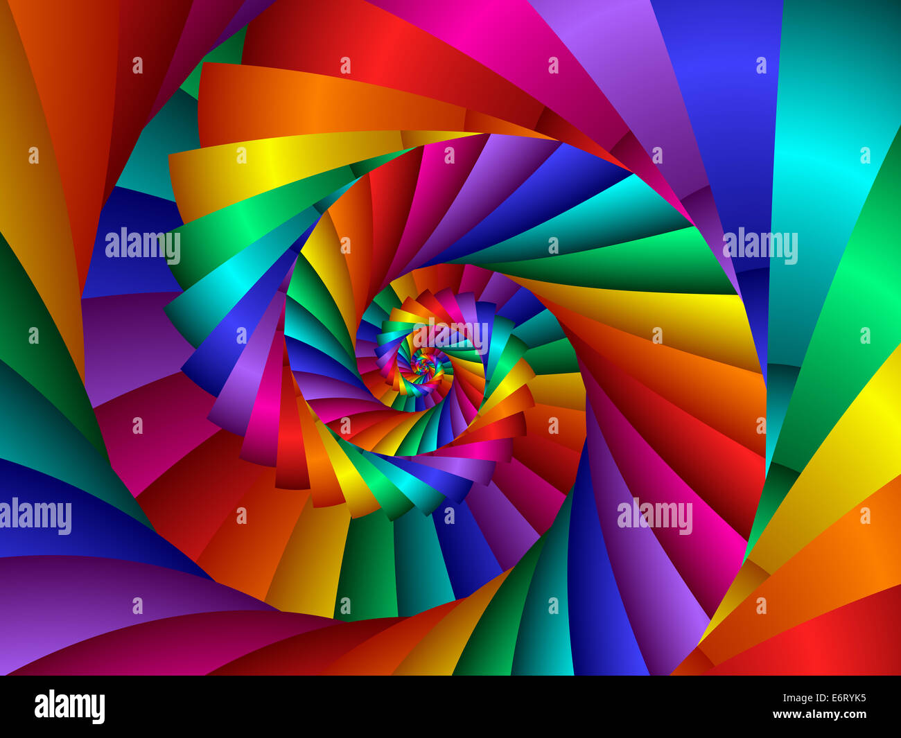 Beautiful Psychedelic Rainbow Spiral Stock Photo - Alamy