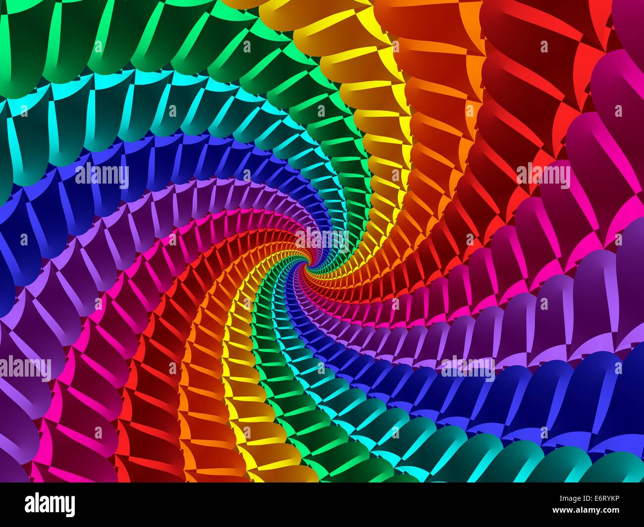 Beautiful Psychedelic Rainbow Spiral Stock Photo - Alamy