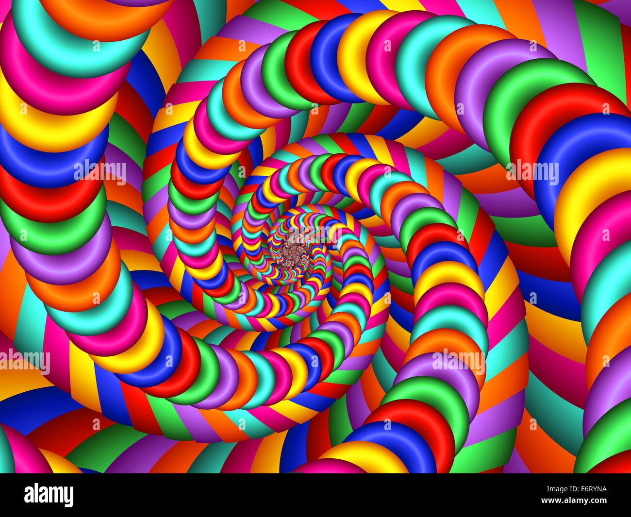 Beautiful Psychedelic Rainbow Spiral Stock Photo - Alamy