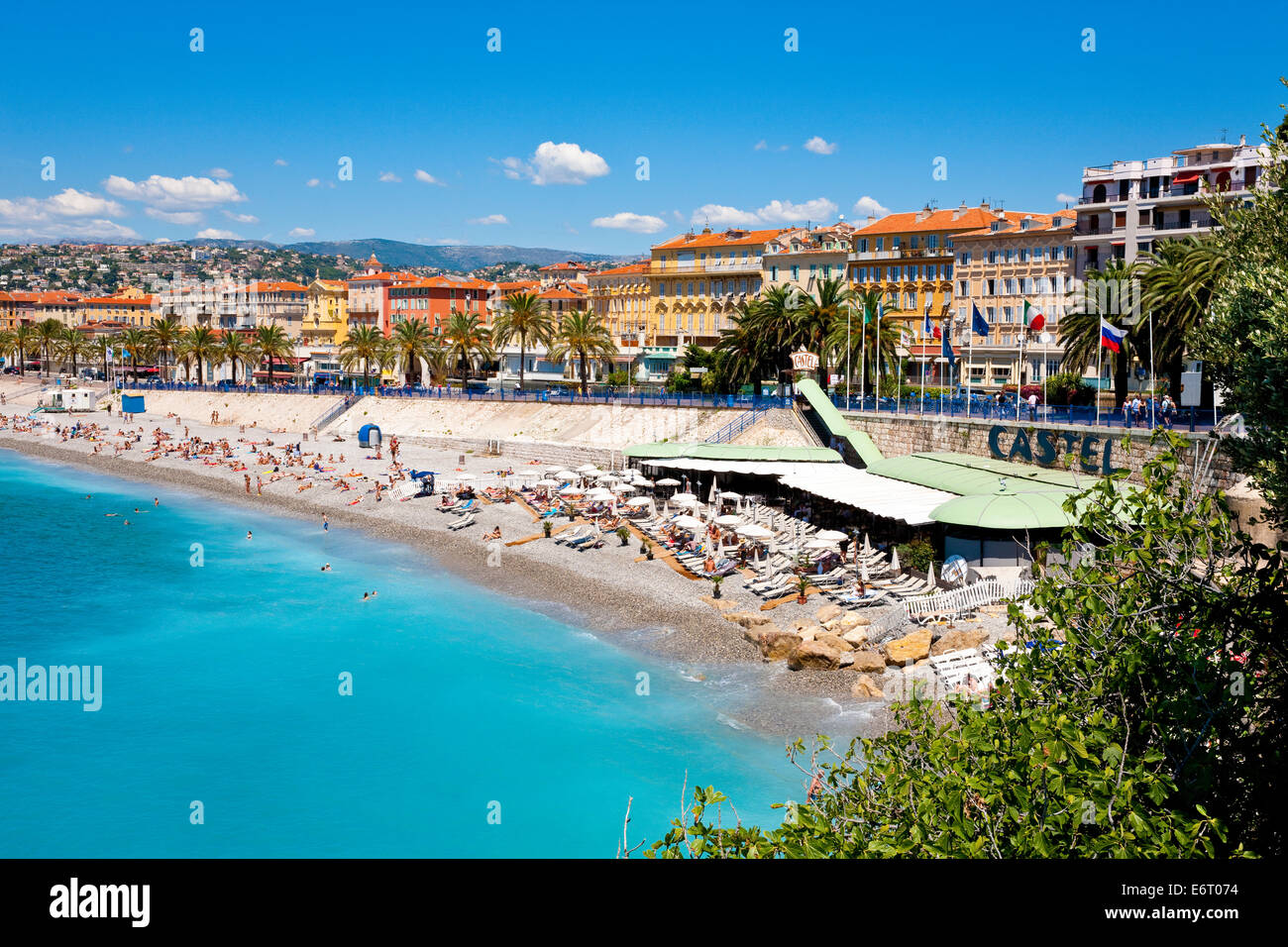 Nice beach sea mediterranean promenade des anglais hi-res stock ...