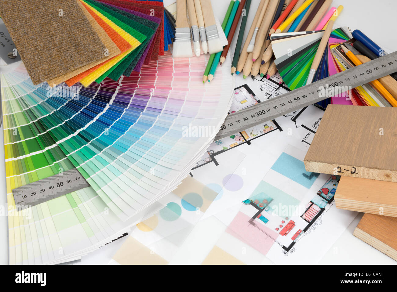 Selection of colors and materials for design and home renovation Stock ...