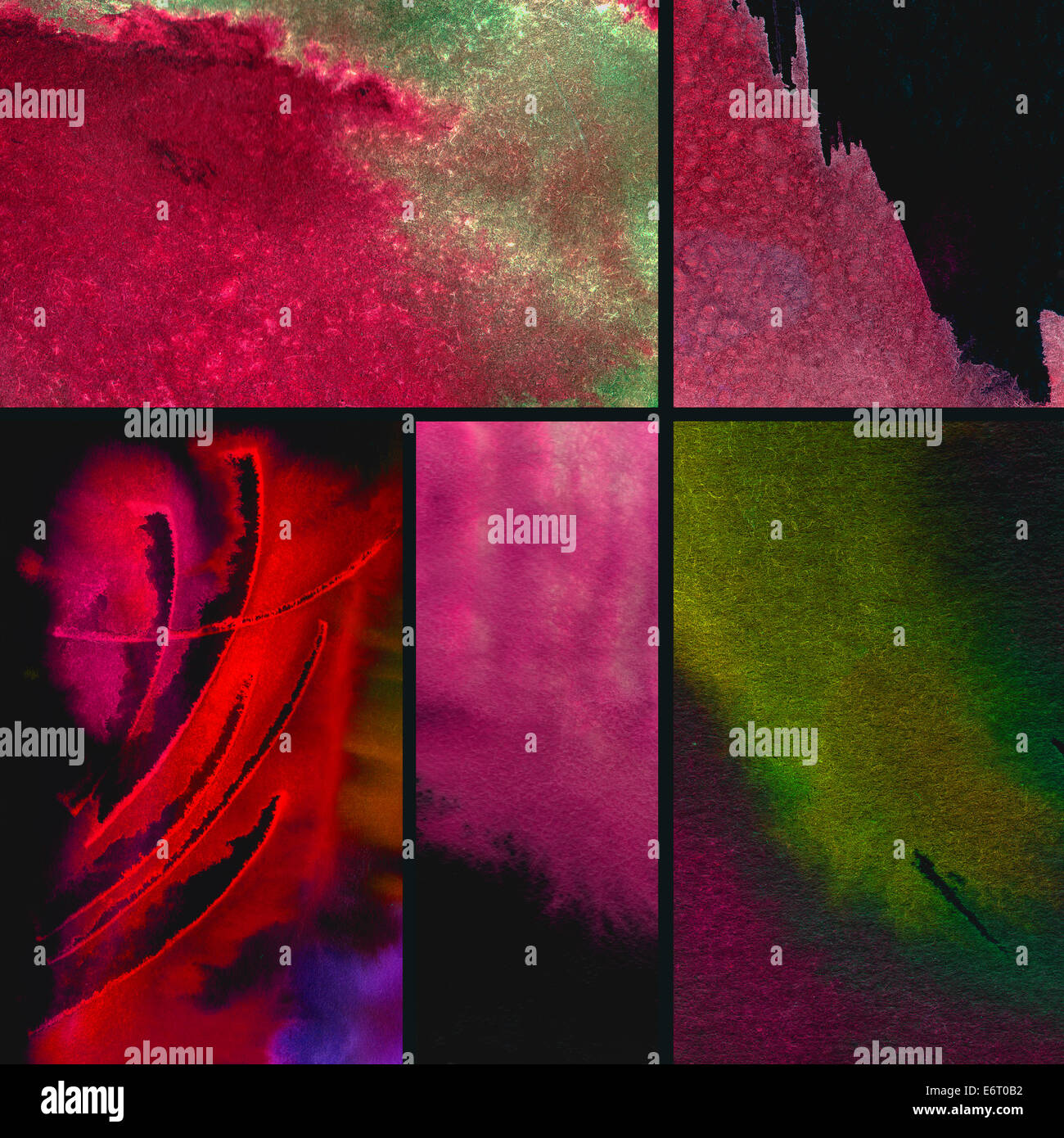 Set of watercolor abstract hand painted backgrounds Stock Photo - Alamy