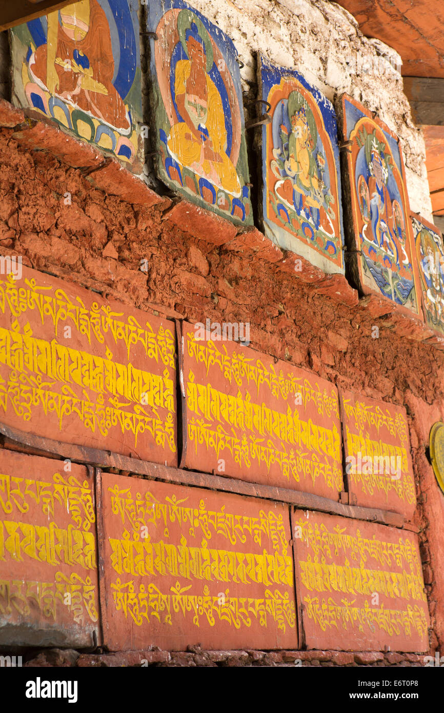 Eastern Bhutan, Chazam, Gomphu (Gom) Kora temple, mani stones and ...