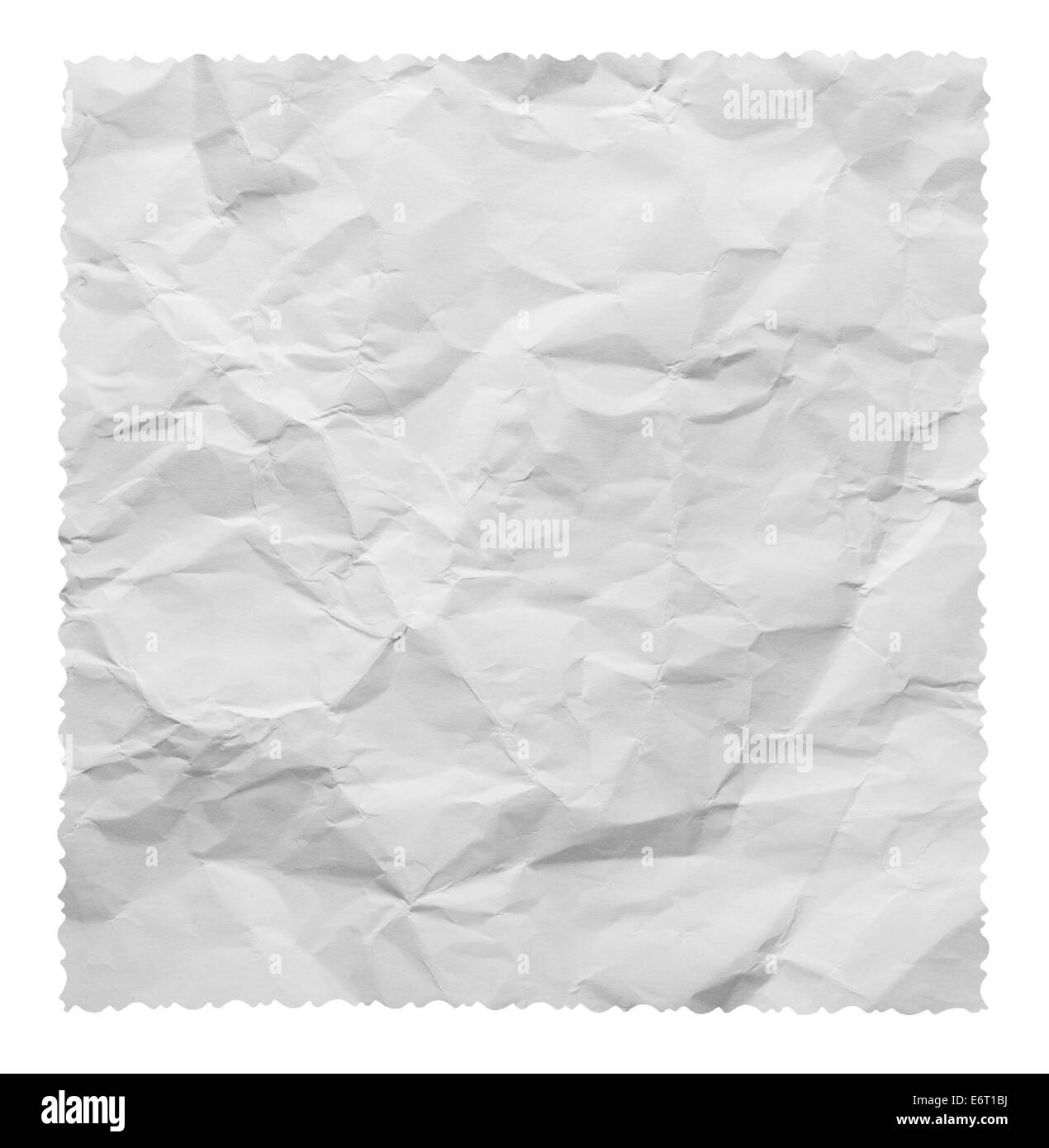 White creased paper background texture on a white background. Clipping ...