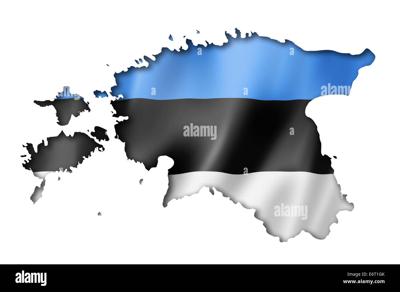 Estonia flag waving on Cut Out Stock Images & Pictures - Alamy