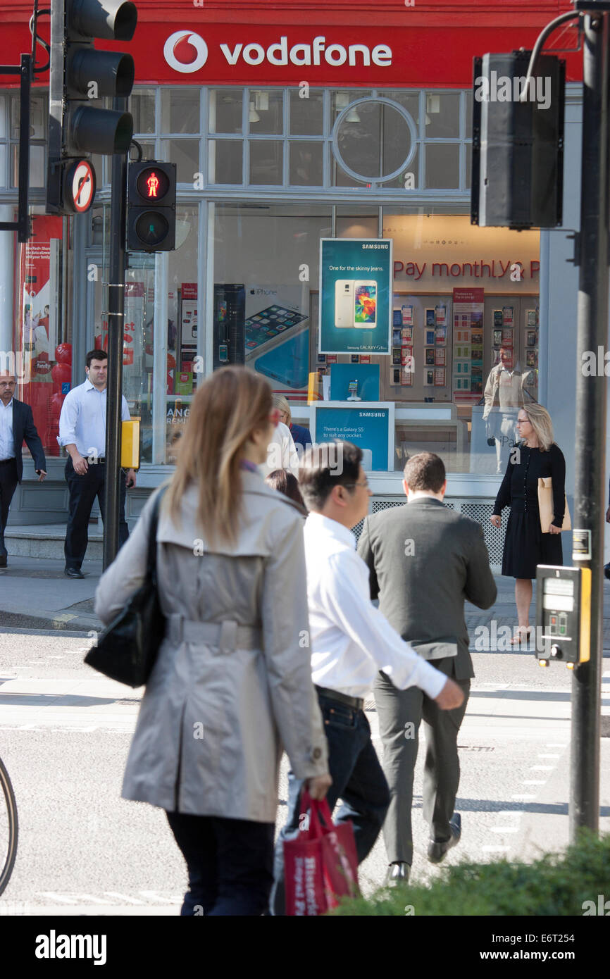 Vodafone mobile phone outlet, London Stock Photo - Alamy