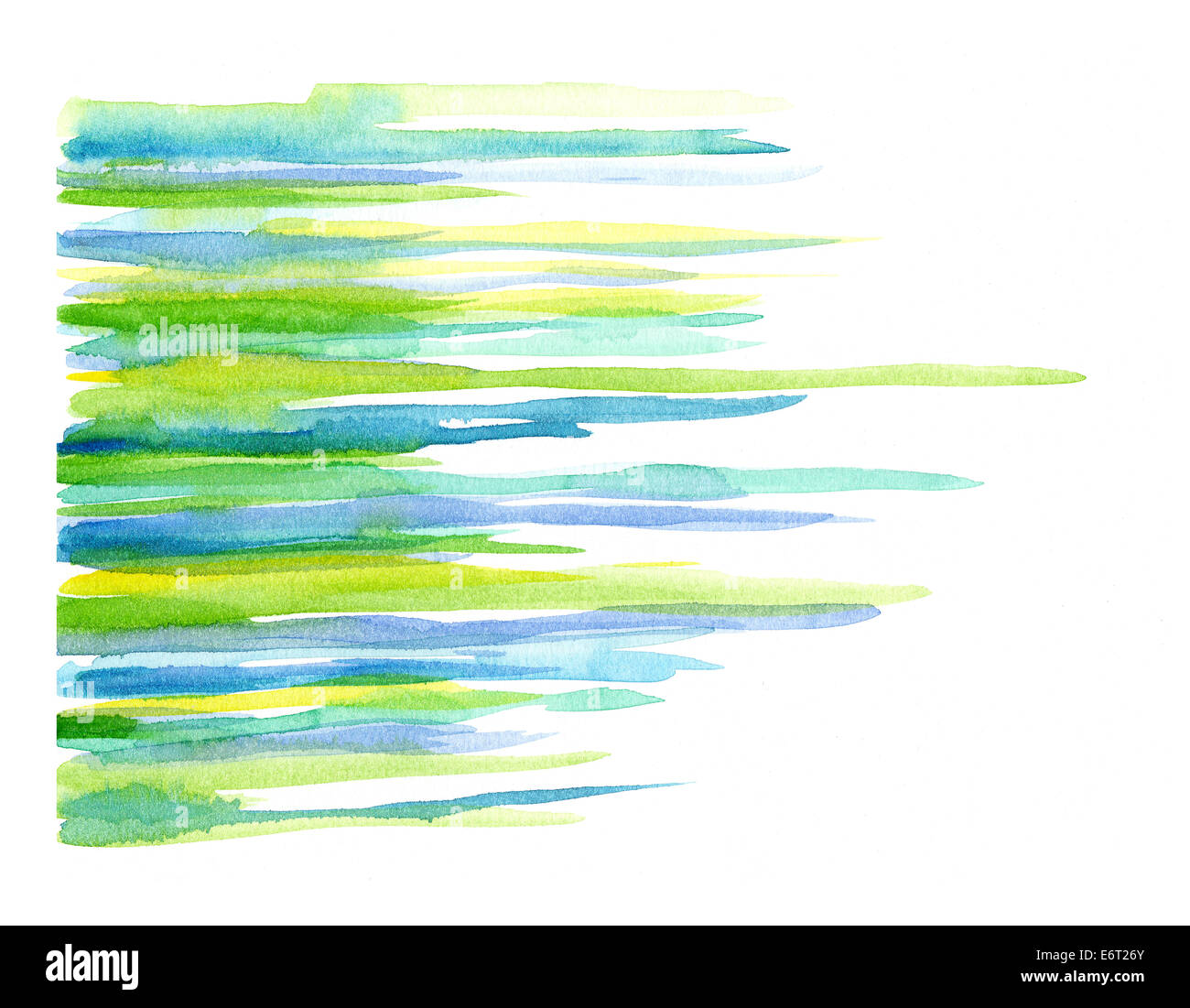 Blue and green watercolor abstract Cut Out Stock Images & Pictures - Alamy