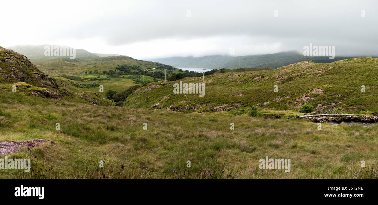rugged hillside landscape in the rain Stock Photo - Alamy