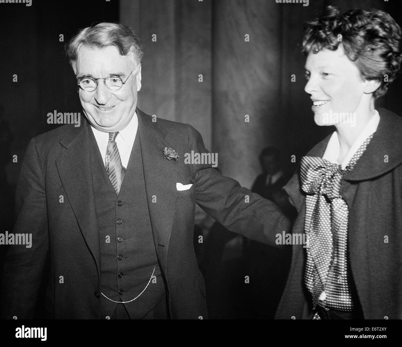 Vintage photo of American aviation pioneer and author Amelia Earhart ...