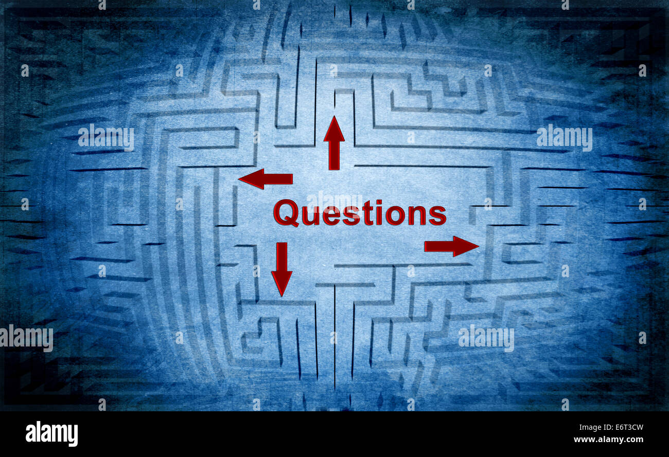 Questions maze concept Stock Photo - Alamy