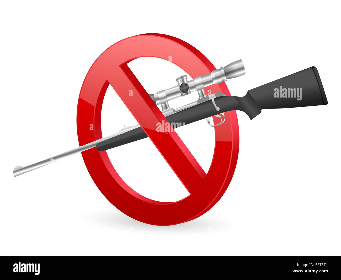 No weapon sign on a white background Stock Photo - Alamy
