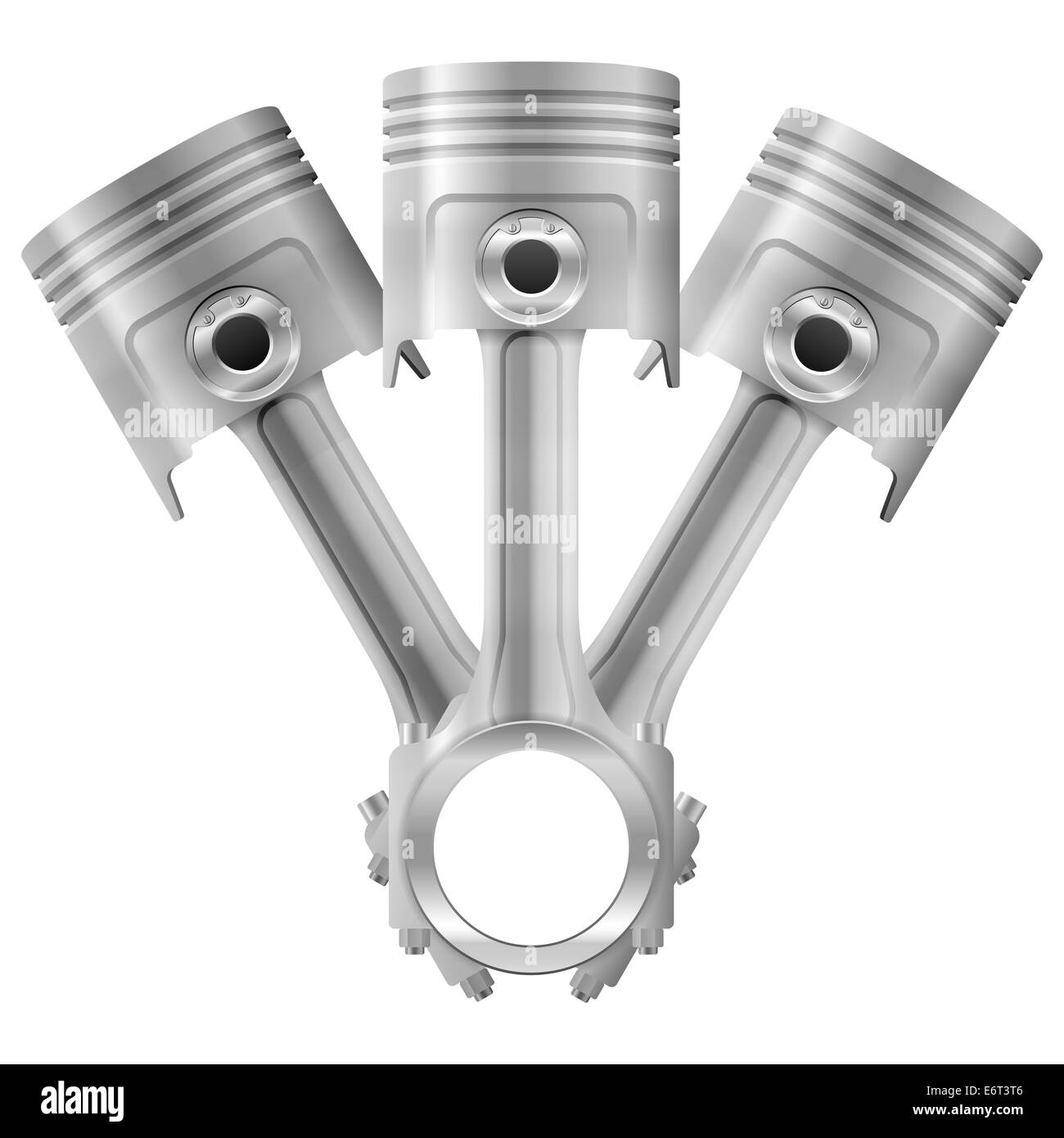 Pistons on a white background Stock Photo - Alamy