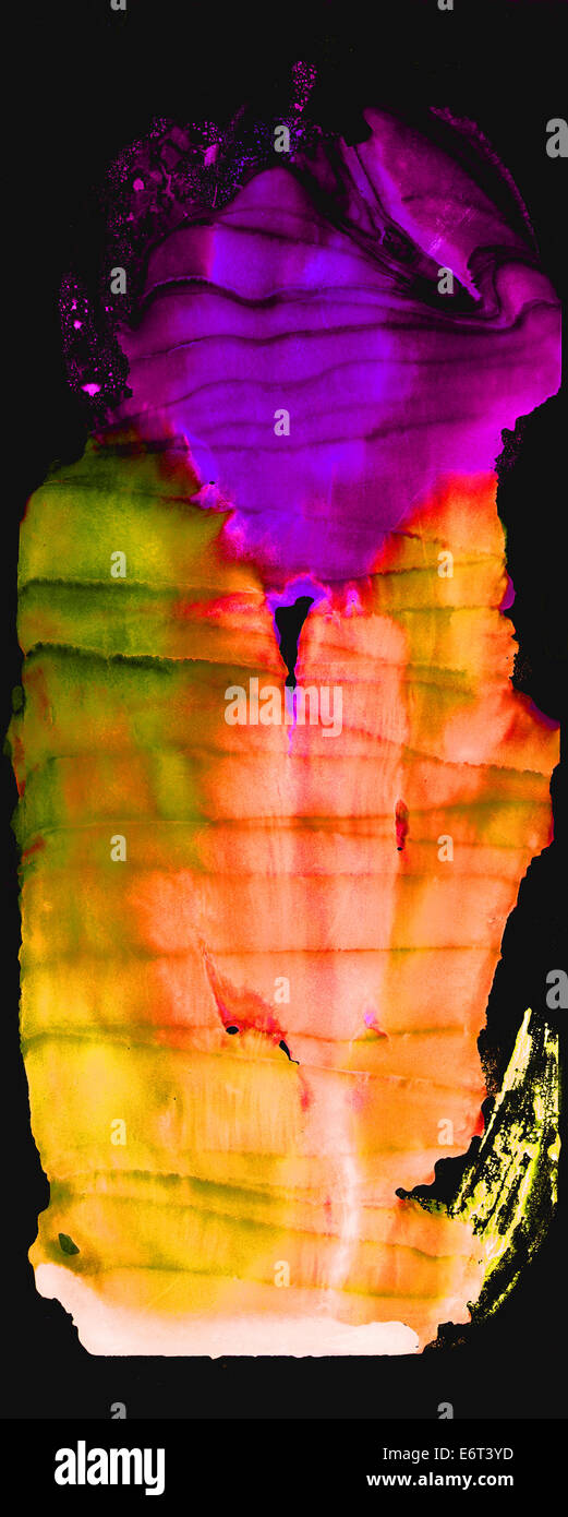 Colorful water color pouring on a paper Stock Photo - Alamy