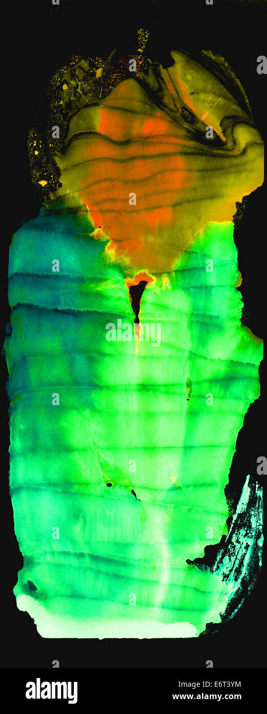 Colorful water color pouring on a paper Stock Photo - Alamy