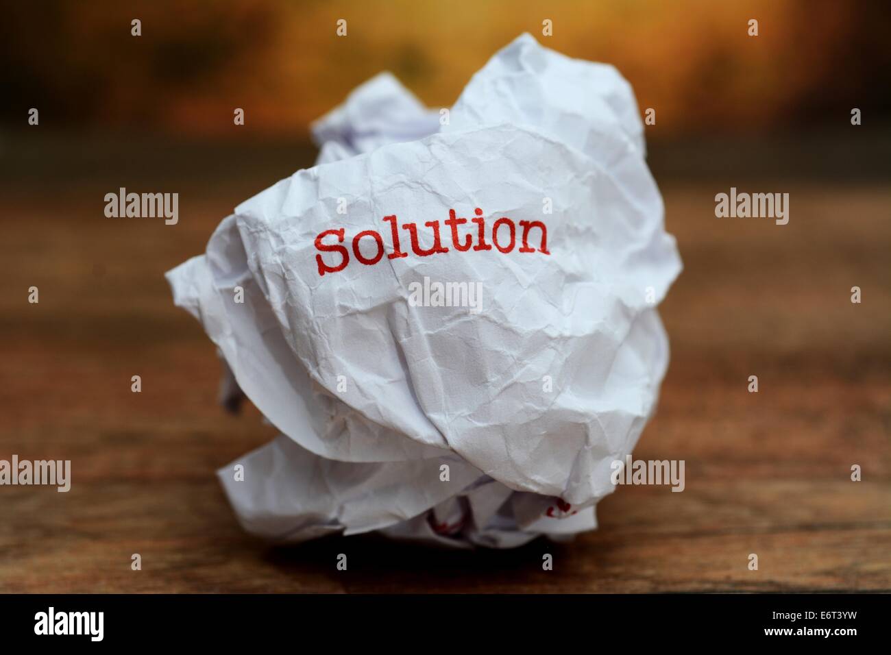 Solution text on paper Stock Photo - Alamy