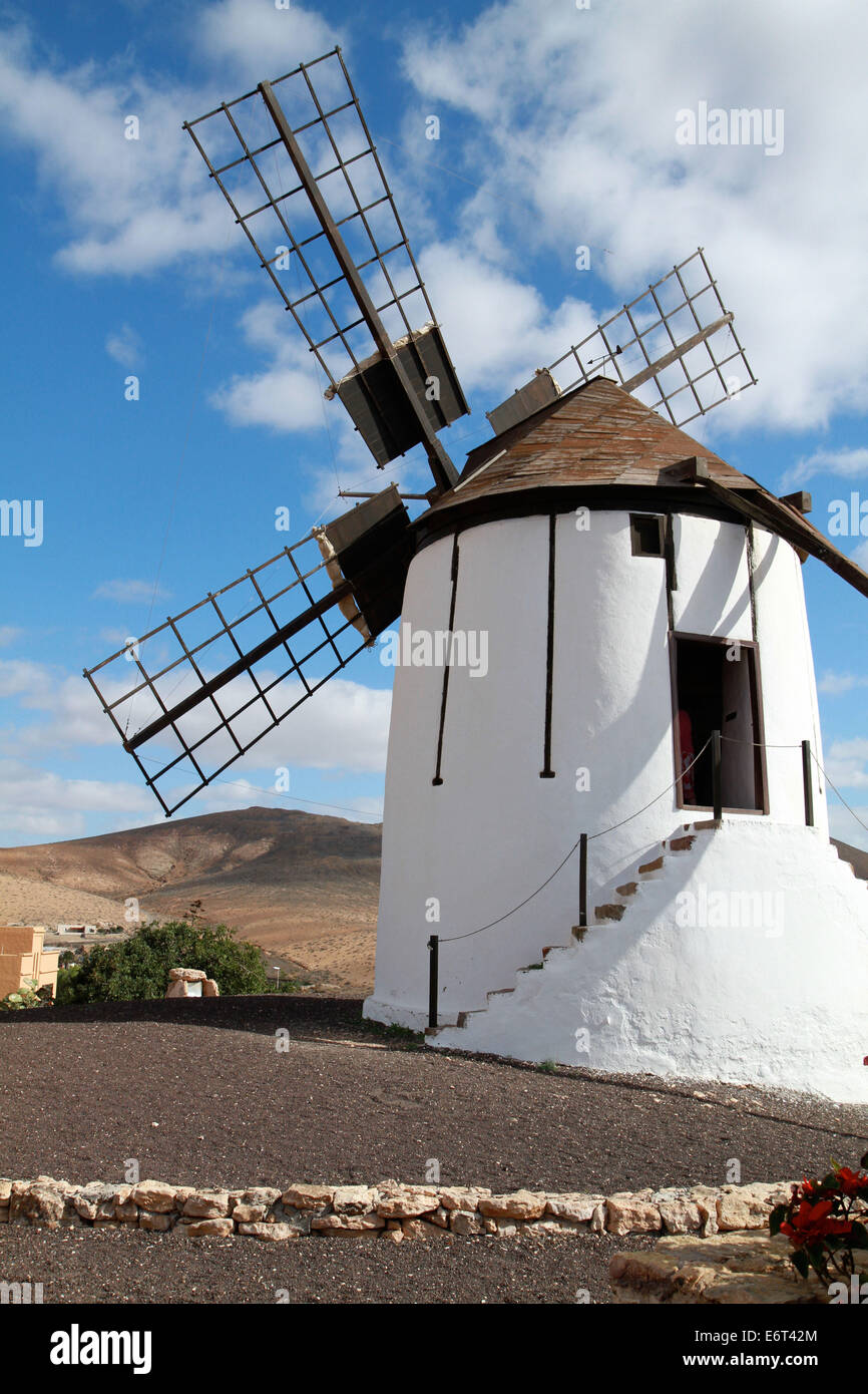 Male Windmill in Fuerteventura Stock Photo - Alamy