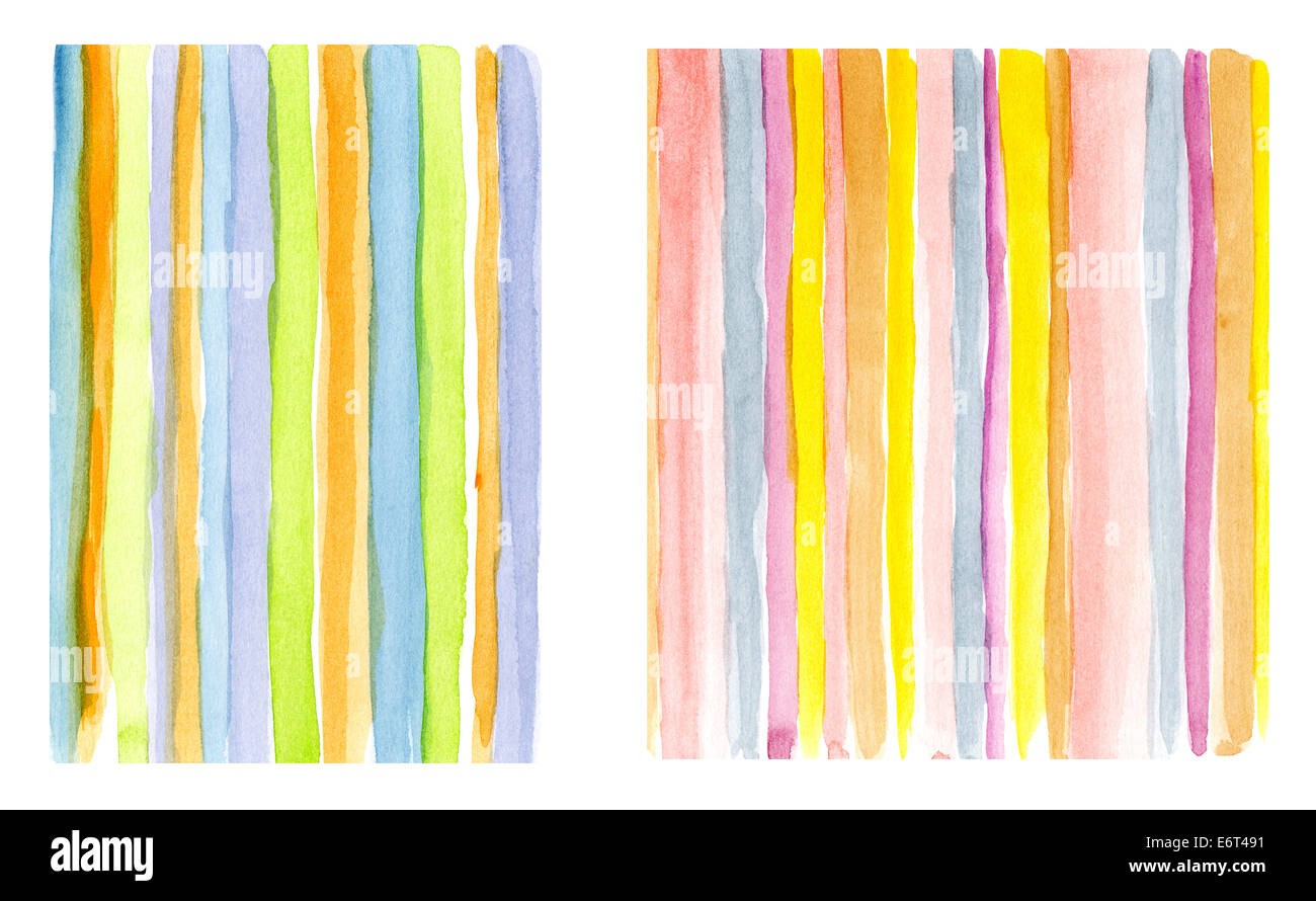 Watercolor colorful lines Stock Photo - Alamy