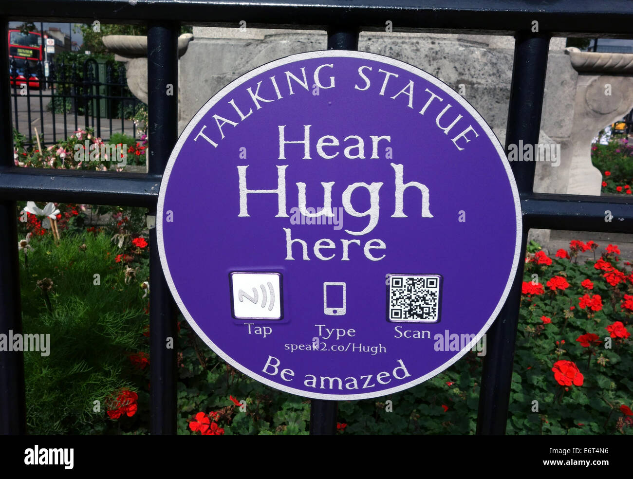 Talking statue of Sir Hugh Myddleton, Islington Green, London Stock ...