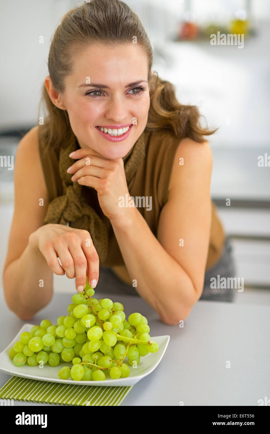 Grape eating female hi-res stock photography and images - Alamy