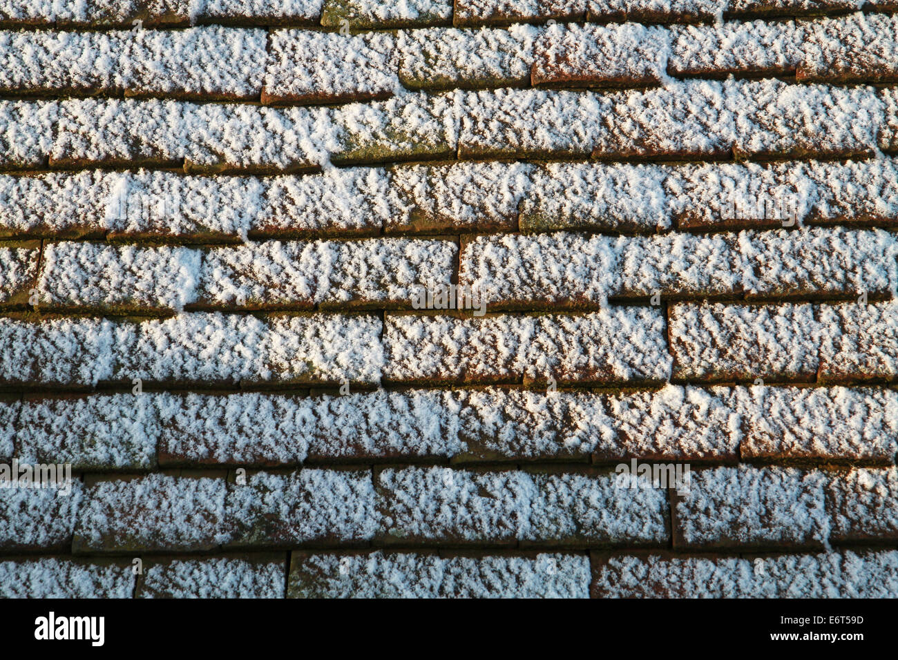 Ice on Tiles Stock Photo - Alamy