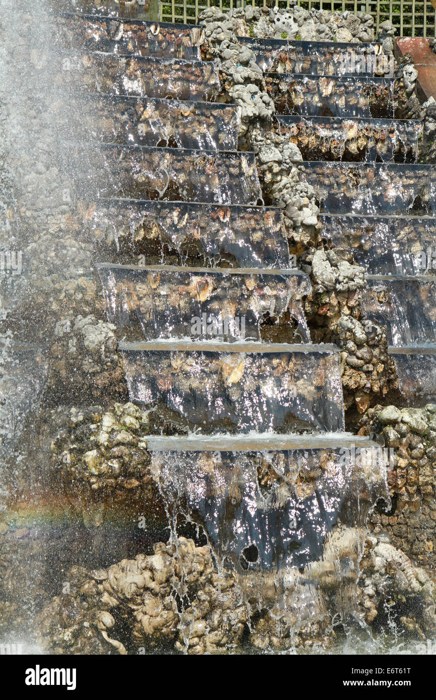 Waterfall on steps Stock Photo - Alamy