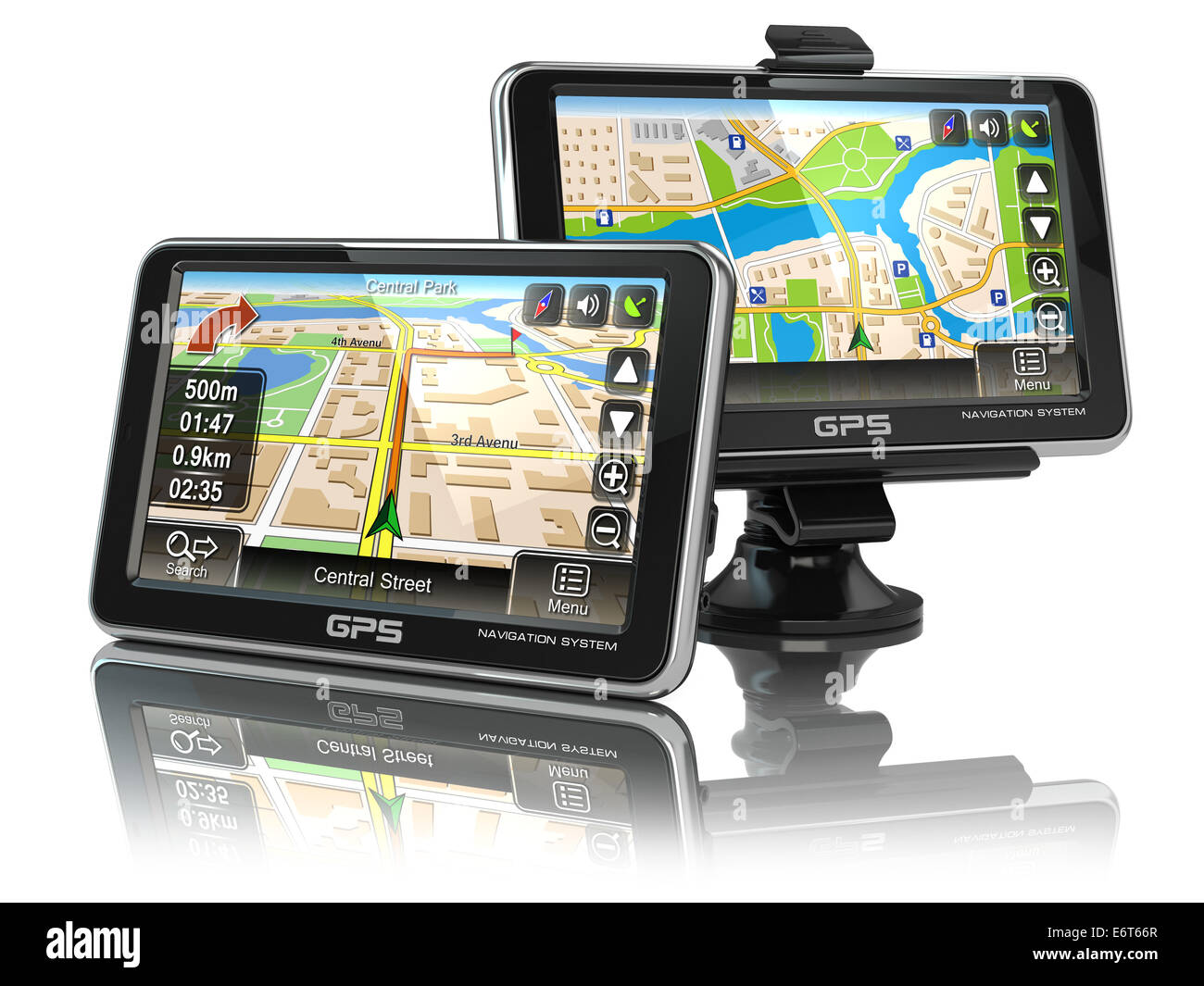 GPS navigation system on white isolated background. 3d Stock Photo - Alamy