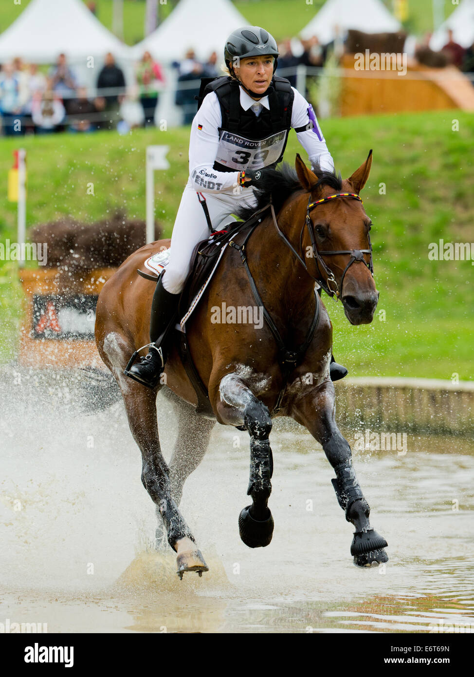 Caen, France. 30th Aug, 2014. Rider Ingrid Klimke of Germany on horse ...