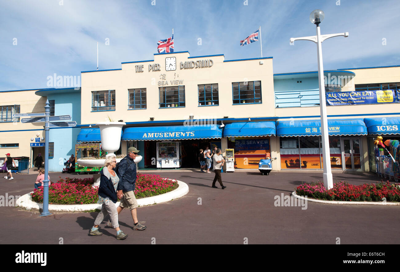 The Pier Bandstand amusements on the seafront at Weymouth, Dorset ...