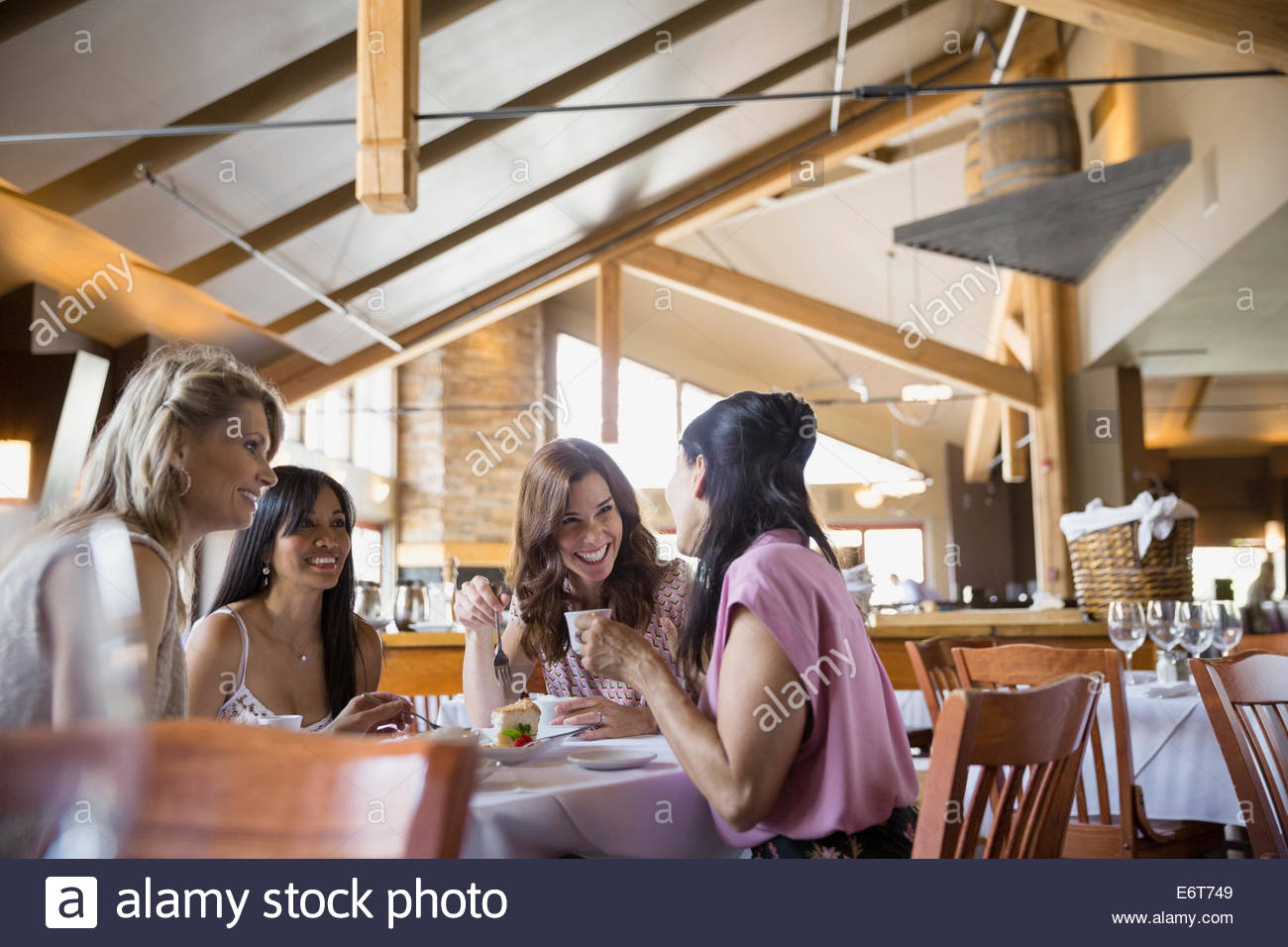 Mature women eating restaurant hi-res stock photography and images - Alamy