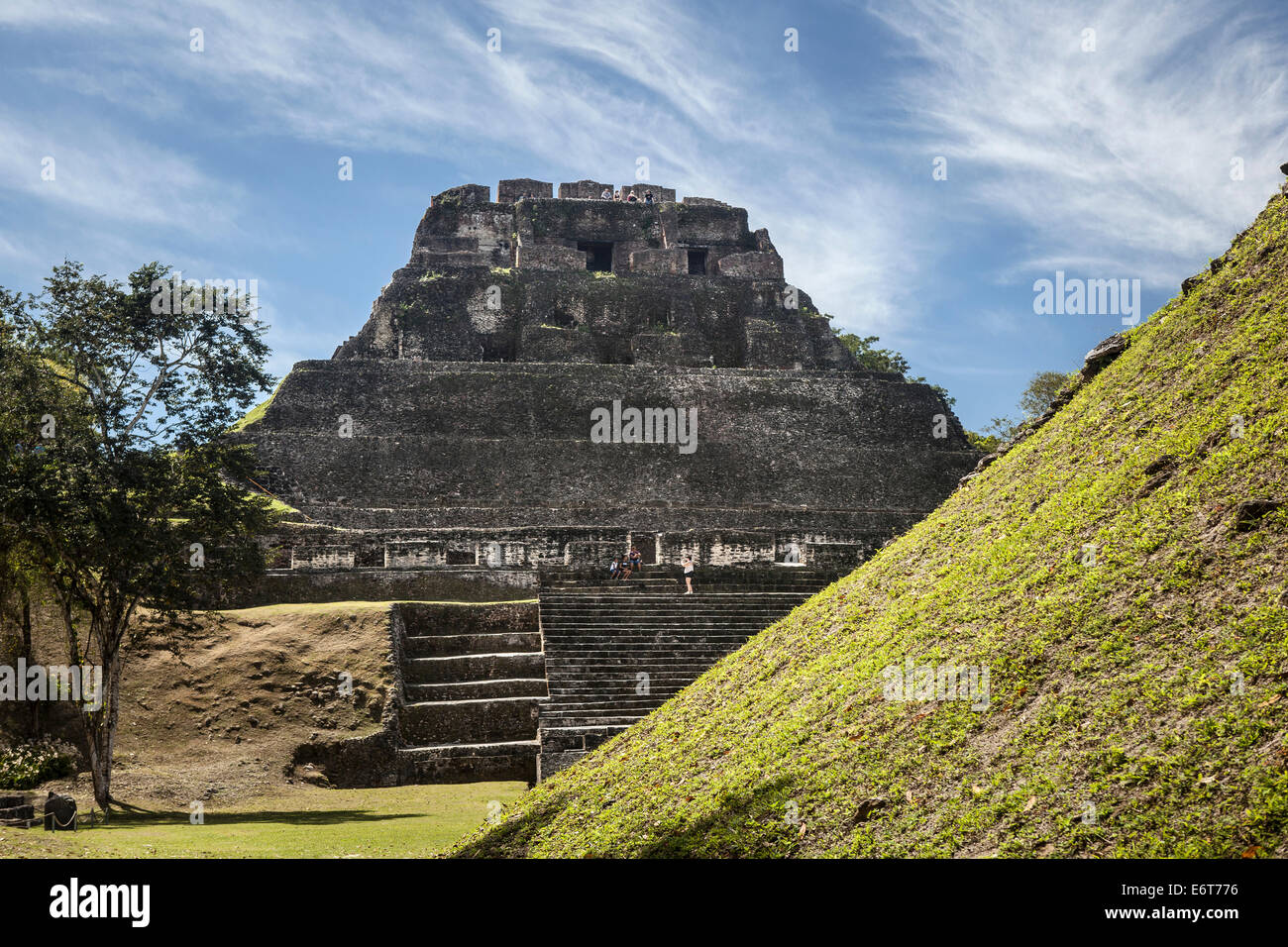 El Castillo Pyramid of Xunantunich, Caribbean, Belize Stock Photo - Alamy