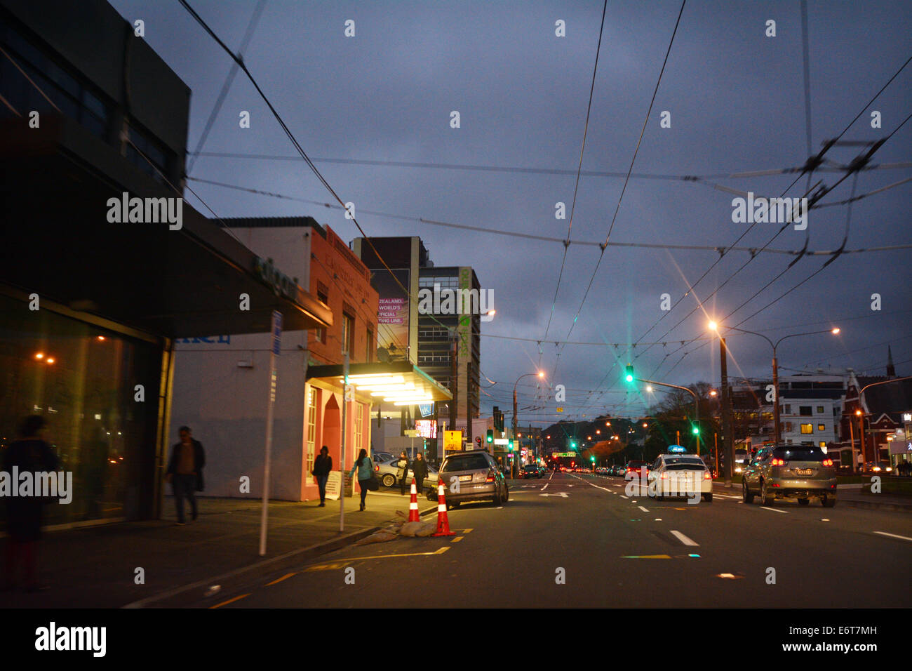 Night Scene City Street Wellington High Resolution Stock Photography ...