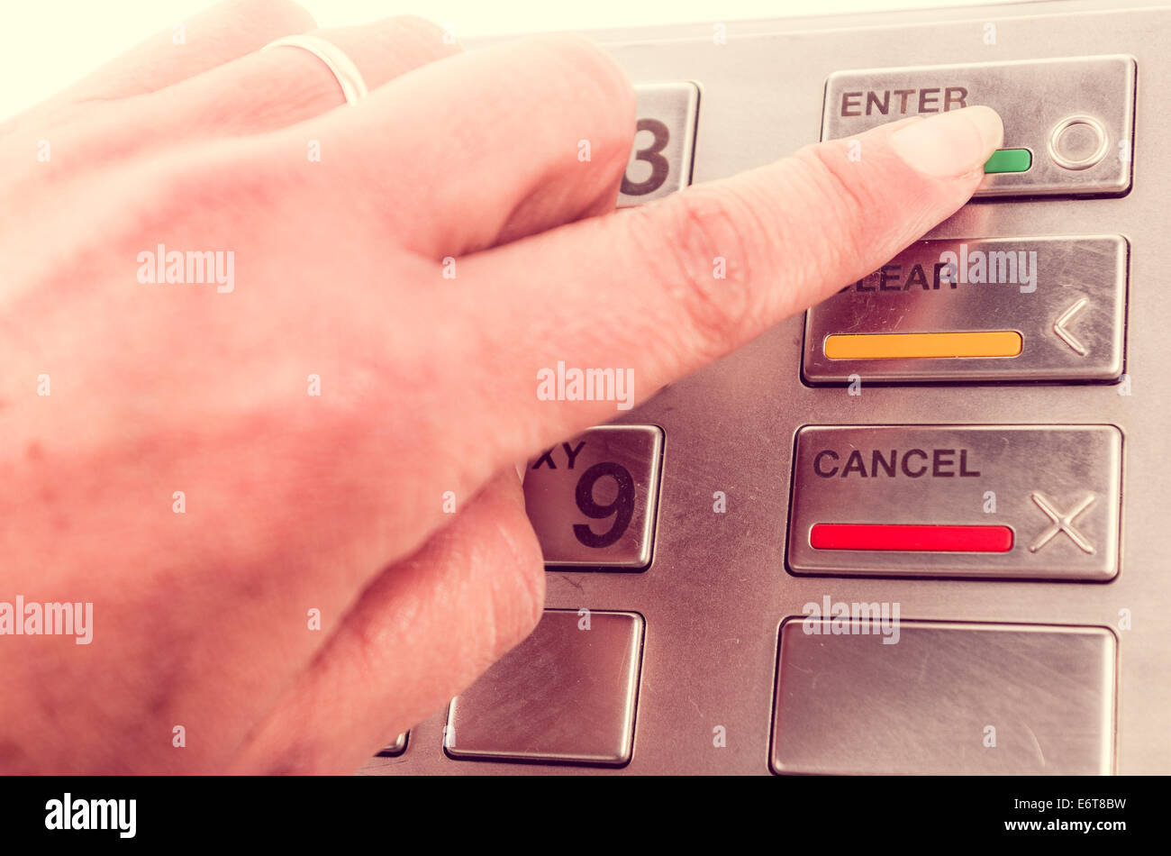 Closeup of atm machine keyboard Stock Photo - Alamy