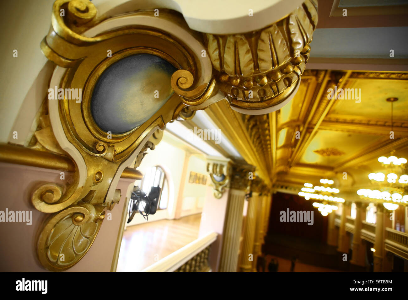 Color detail of some architecture inside an old building Stock Photo ...
