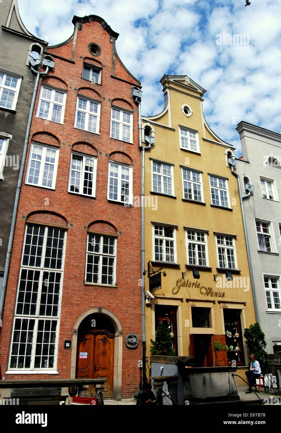 GDANSK, POLAND: - Handsome18th century baroque mansions with high ...