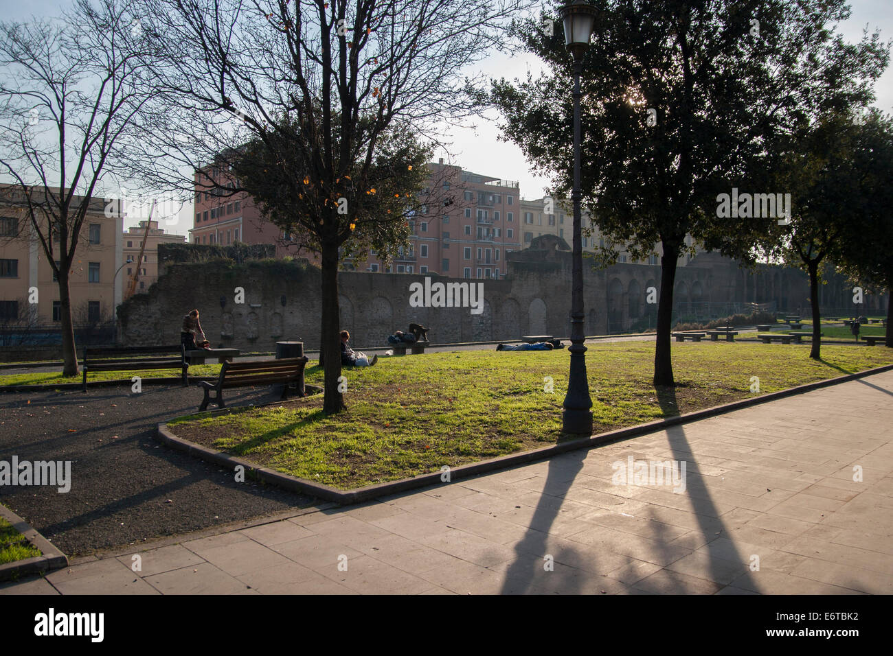 Park Trees Rome Italy Stock Photo - Alamy
