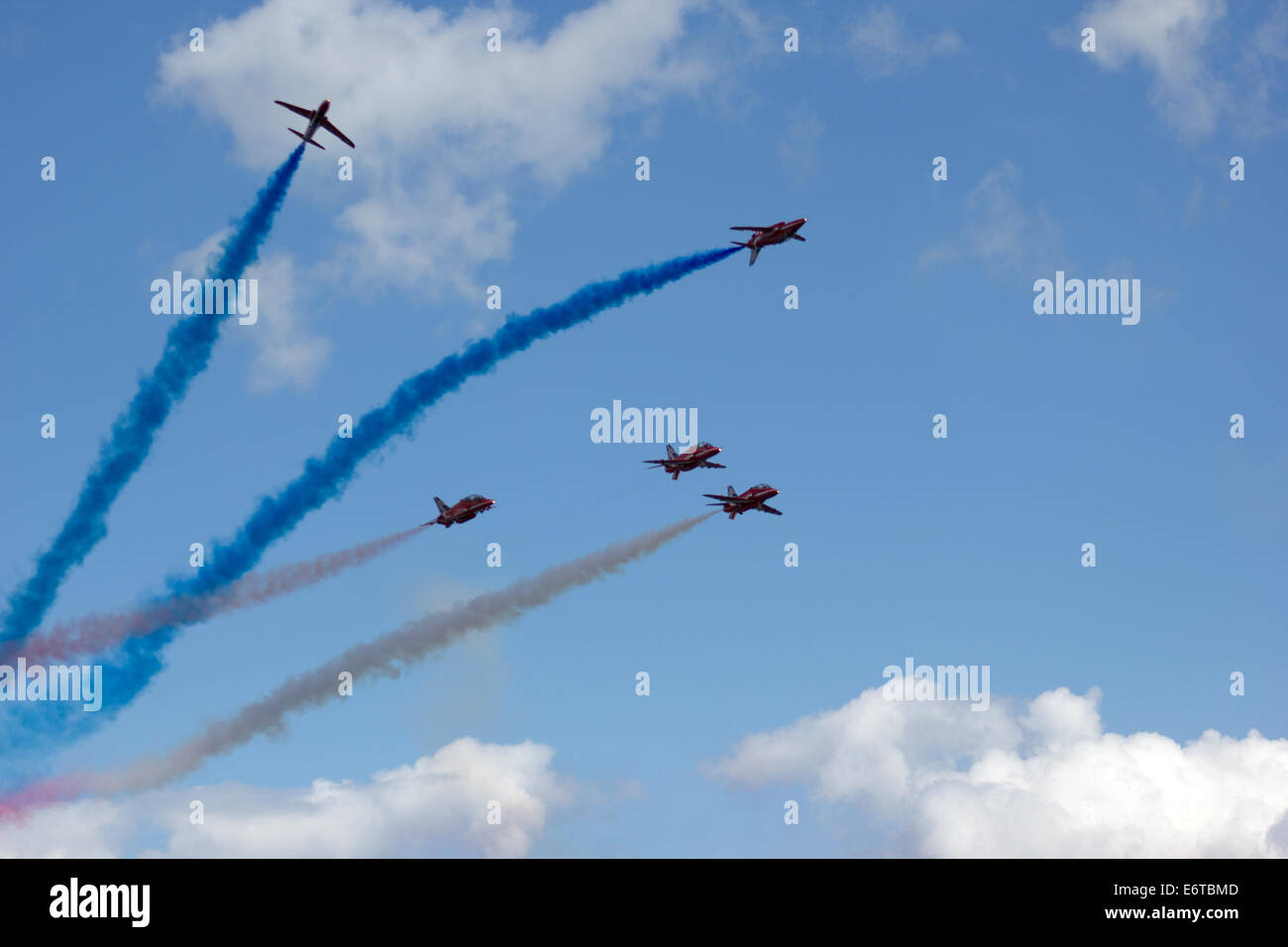 Red Arrows display Stock Photo - Alamy